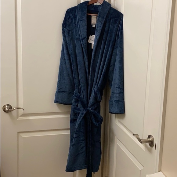 Other | David Buchler Plush Chevron Robe | Poshmark